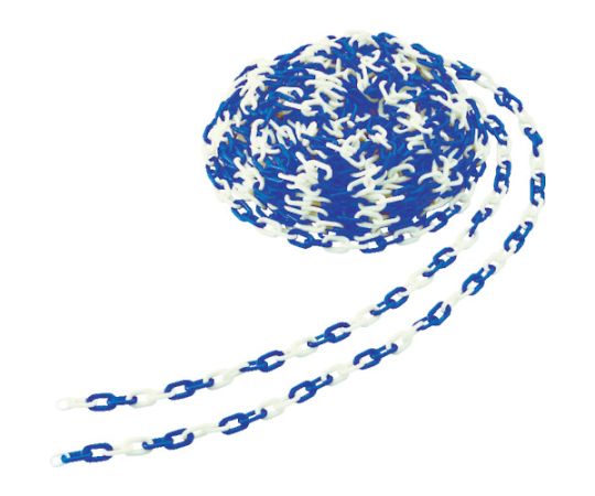 ●プラスチック製で軽量タイプのチェーンです。●使用場所に応じて必要な長さにカットできます。●人の誘導や進入禁止用の間仕切り。■仕様●色：ブルー/ホワイト●径（mm）：6●長さ（m）：30●材質／仕上：ポリエチレン（PE）●注意：吊り下げ用に...