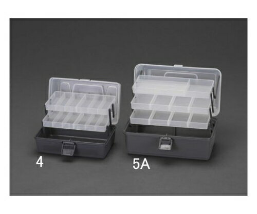 ●小物入れにも適しています。■仕様●材質：本体：耐衝撃性コポリマー　止具：ABS●スライド式中皿3段付●サイズ：368×225×200（H）mm●内寸：344×179×90mm●重量：1.3kg●中皿の仕切板は取外し可能