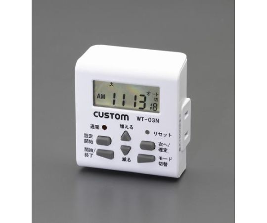 ●消費電力1,500W以上の製品、壁のコンセントに直接接続する指示のある製品（エアコン、ヒーターなど）には使用できません。■仕様●型番：WT-03N●サイズ：62（W）×28（D）×70（H）mm●重量：約95g●定格電圧：AC100V、5...