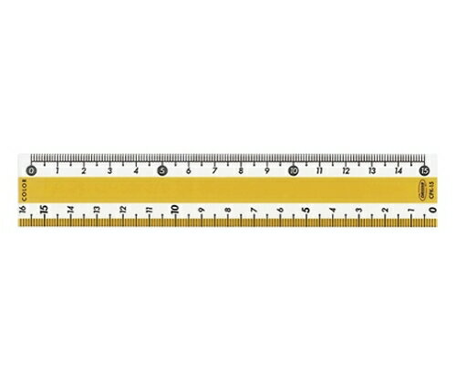 ●目盛：15cm●サイズ：縦28×横160×厚1.5mm●材質：メタクリル樹脂●本体色：イエロー