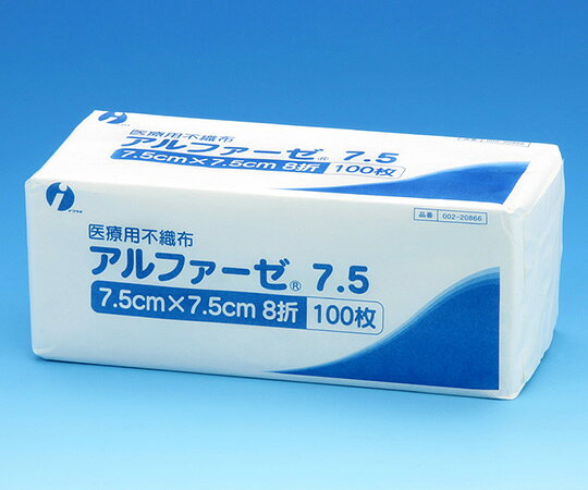 ●肌ざわりの良い医療用不織布ガーゼ。●サイズ：7.5×7.5cm●折目数：8折●入数：1包（100枚入）