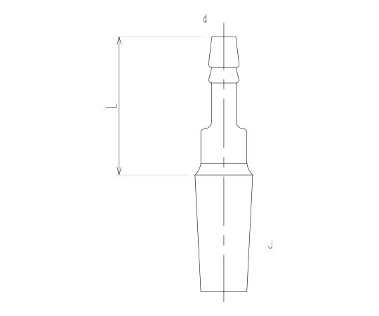 ●減圧アダプターとしても使用できます。●L寸法は目安寸法です。●J：15/25●L：45●d(φ)：8