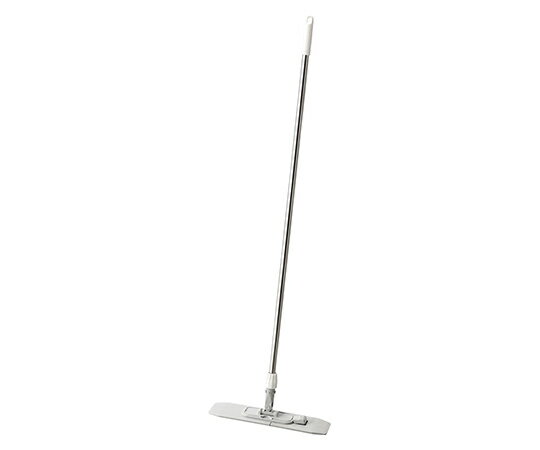 ●床面・壁面清拭清掃用ワンタッチモップ。●病院の待合室、診療室、食品加工工場などに。●サイズ(W×D×H)：415mm×90mm×1340mm●材質：ハンドル／アルミパイプ(Φ22mm)、プレート／PP●重量：約525g●ラーグは別売●入数...