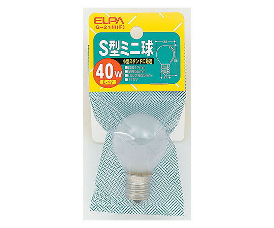 ●キラキラした輝きを演出する電球。なだらかな形のガラス球で、小形スタンド・室内装飾照明・ディスプレイ用に適しています。■仕様●定格電圧：110V●定格消費電力：40W●定格寿命：約1,000時間●本体サイズ：全長58×バルブ径35(mm)●...