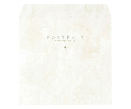 ●スクウェアシリーズにピッタリの台紙袋です。●落ち着いたベージュのマーブル模様の紙に"PORTRAIT(CelebratingaJoyfullDay)"とグレーの文字で書かれた台紙袋です。●贈答用の写真台紙は、ぜひ台紙袋に入れて贈りましょう...