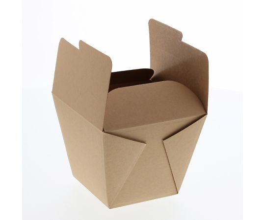 ●ナチュラルなクラフトテイストの食品箱です。●内側に耐油加工がされています。●※食品の長期保存には適しません。●電子レンジ可・オーブン不可■仕様●入数：20枚/外袋●サイズ：130×130×105mm●材質：未晒クラフト100g/m2