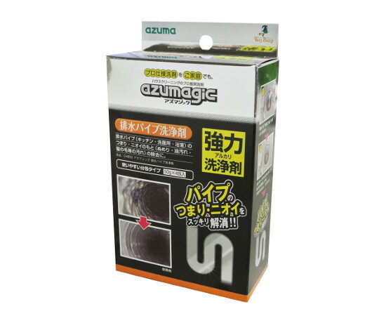 ●排水パイプのつまり・ニオイのもとを除去。■仕様●成分：アルカリ剤（82％けい酸塩・水酸化ナトリウム）、発泡剤（過炭酸ナトリウム）、安定化剤、界面活性剤（アルキル硫酸エステルナトリウム）、金属封鎖剤、酵素●液性：アルカリ性●入数：50g×4包/箱
