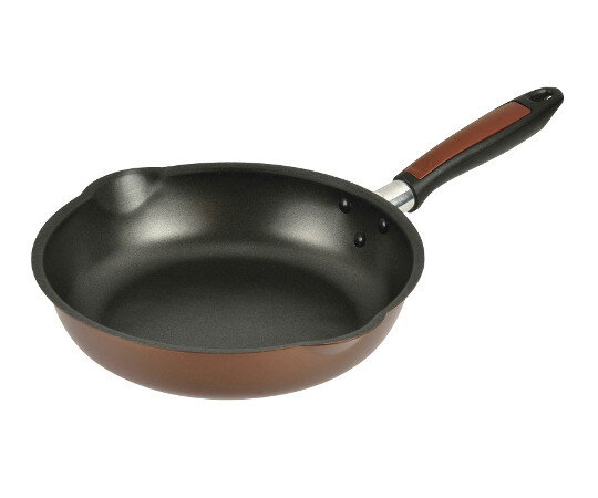 ●注ぎやすい両口付●深型で使いやすい●オール熱源対応■仕様●表面加工：内面/ふっ素樹脂塗膜加工、外面/焼付け塗装●材質：本体/アルミニウム合金、はり底/ステンレス鋼、取っ手/フェノール樹脂（耐熱温度150度）●サイズ：全長430×幅270×...