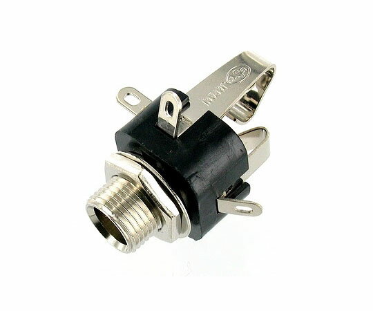 ●パネル取り付け型6.3mm径ステレオジャックです。GNDとシャーシは電気的に接触します。スイッチ付きなのでプラグが抜けているときは内部スピーカー、プラグが刺さった場合はプラグへ出力という風に切替ができます。■仕様●コネクタの形態：6.3m...