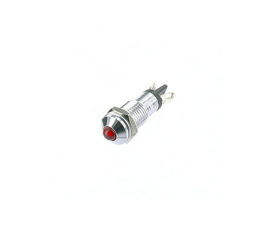 ■仕様●形状：六角ナット形●耐電圧：AC1500V（1分間）●絶縁抵抗：DC500V（100MΩ以上）●本体材質：真鍮スズコバルト●パネル取付方式：ナット締め●端子金具：LEDリード線●本体色：シルバー●素子色：-●発光色：赤●定格：DC2...