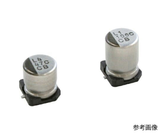●アルミ電解コンデンサ、CBシリーズ（長寿命チップ）　105°C●表面実装タイプ、長寿命　105°Cで7000時間を保証　静電容量許容差：±20％　動作温度範囲：-25→+105°C　漏洩電流：0.03　CV又は4　μA以下（いずれか大きい...
