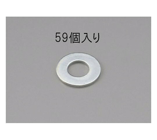 ●材質：鉄(ユニクロメッキ)●呼径：M10●内径×外径×厚み：10×22×1.6mm●入数：59個●コード品番：EA949LX-110