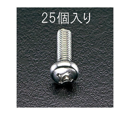 ●材質：ステンレス●並目ねじ●頭形状：(＋)ナベ頭●サイズ：M4×50●入数：25個●品番：EA949SJ-47