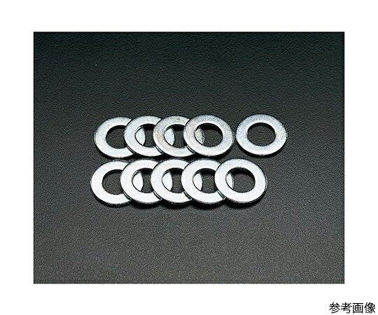 ●材質：鉄（ユニクロメッキ）●内径×外径×厚み：19×36×2.6mm●入数：10枚