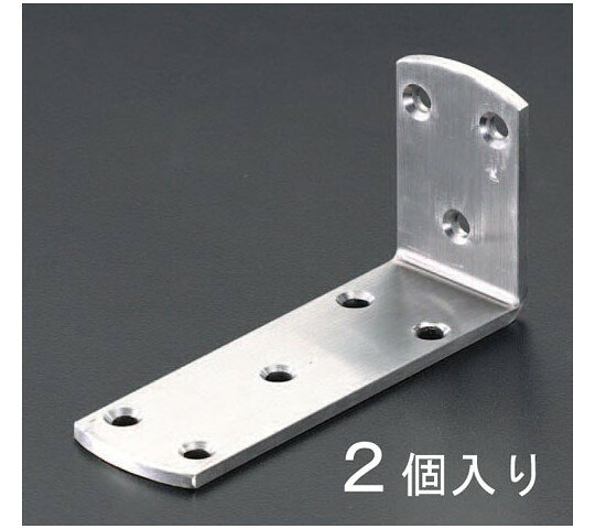 ●長さ×長さ：120×65mm●幅：30mm●厚み：3mm●穴数：8●穴径：4mm●材質：ステンレス（SUS304）●仕上：ヘアーライン仕上げ●入数：2個●木ねじ付