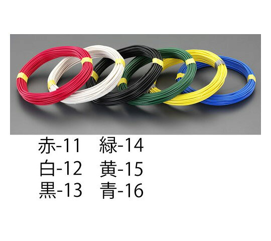 ●色：赤●長さ：50m●定格：19A600V●公称断面積：1.25mm2●1芯●導体径構成：7本/0.45mm●導体径外径：約1.35mm●絶縁体厚さ：0.8mm●仕上り外径：約3.0mm●最大導体抵抗（20℃）：16.5Ω/km●材質：素...