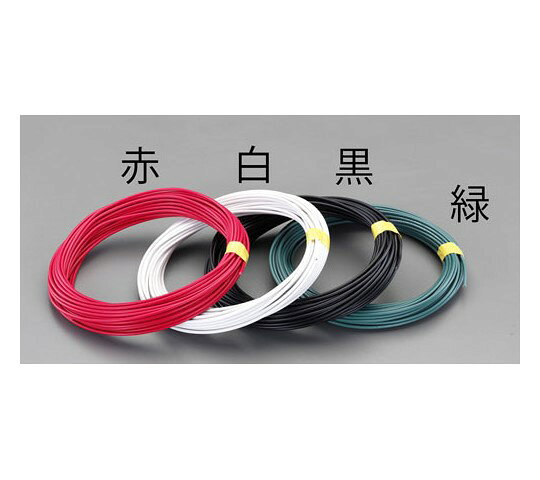 ●色：赤●長さ：20m●定格：27A600V●公称断面積：2.0mm2●1芯●導体径構成：7本/0.6mm●導体径外径：約1.8mm●絶縁体厚さ：0.8mm●仕上り外径：約3.4mm●最大導体抵抗（20℃）：9.24Ω/km●材質：素線／銅...