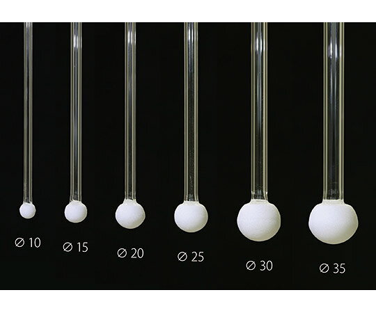 ●球状フィルターのため、気体の噴射面積が広い。●フィルターの細孔が均一なため、気体が均一に拡散します。●ホウケイ酸ガラス製のため、酸などの薬品に侵されることがありません（フッ酸、リン酸、約40℃以上のアルカリ溶液除く）。●フィルター径（D）...