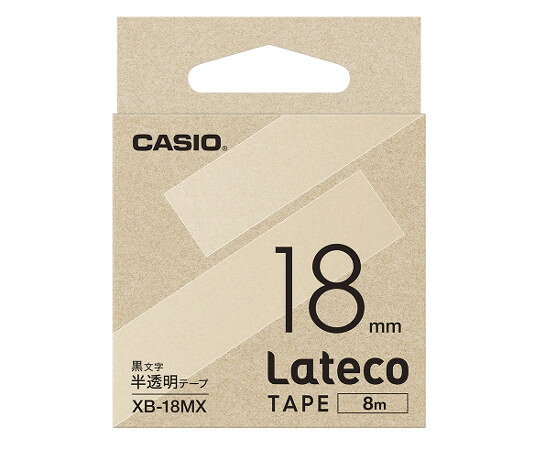 カシオ カシオ　ラテコ詰め替え用テープ　18ミリ　半透明に黒文字 1個●ラテコ詰め替え用テープ●テープは詰め替え方式を採用。専用テープアダプター（カートリッジ）にテープを詰め替えるだけです。今まで捨てていたカートリッジのゴミを削減します。●...
