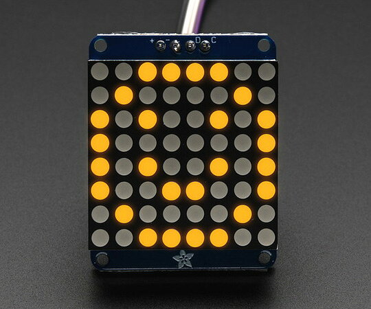 Adafruit 1.2インチLEDマトリックス基板（黄色） 1個●マトリックスカラー黄