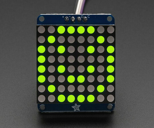 Adafruit 1.2インチLEDマトリックス基板（緑色） 1個●マトリックスカラー緑