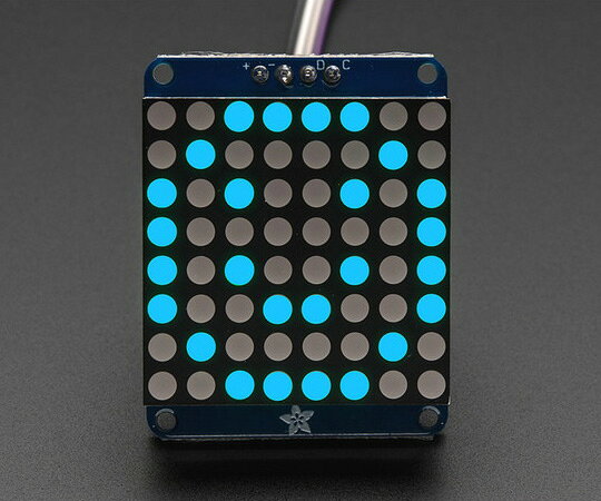 Adafruit 1.2インチLEDマトリックス基板（青色） 1個●マトリックスカラー青