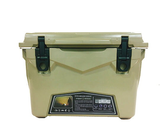ICELAND　COOLER HardCoolerBox　20QT　SAND 1個●最長5日間氷をキープします。●蓋上にスケール付です。●ワイヤーバスケット+まな板（通常は仕切板となっています）です。●ボトルオープナー、コンパスが付属してい...
