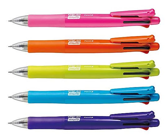 ●1本で5機能！4色ボールペン（黒、赤、青、緑）+シャープペンシル（0.5mm）が1本に！●ボール径：0.7mm●シャープ径：0.5mm●インク種類：油性染料インク●仕様：バインダークリップ●消しゴム：消しゴム付●セット内容：キューティーピ...