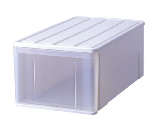 ●押入れ収納に便利なプラスチック収納ケースです。●高さ30cmのたっぷりサイズです。●幅広、大容量タイプで、衣類をたっぷり収納できます。●衣類他、多目的な収納ケースとして。●容量（L）：71●色：ホワイト●外形寸法（mm）間口：440●外形...