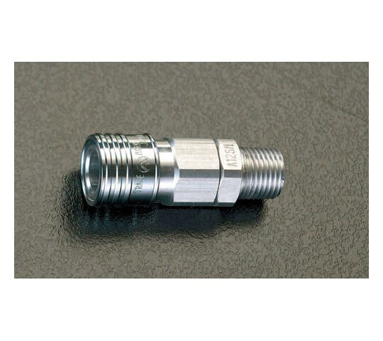 ●使用圧力…0.98MPa●エアー用●ワンプッシュ式●材質…アルミ/鋼鉄(クロムメッキ)●ねじサイズ…R（PT）1/4”●入数…1個●コード品番：EA140CH-1