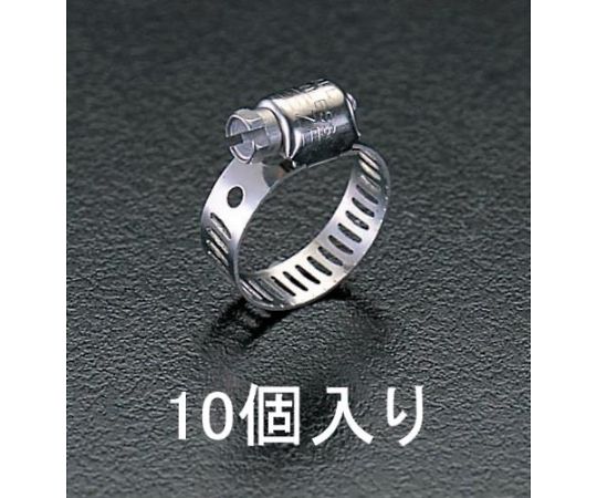 ●入数は10個入りです。●適合直径：11〜20mm●材質：バンド、スクリュー：SUS301●バンド幅：8mm●六角（-）ねじ：1/4"