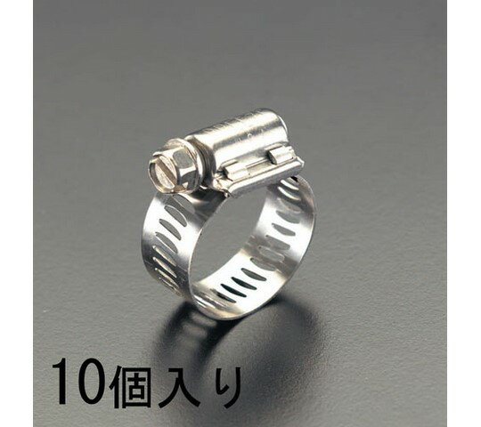 ●耐腐食性の高いステンレスなので船舶等への使用に適しています。●入数は10個入りです。●適合直径：21〜44mm●材質：スクリュー：SUS305、バンド：SUS301●バンド幅：12.7mm●六角（-）ねじ：5/16"（8mm）