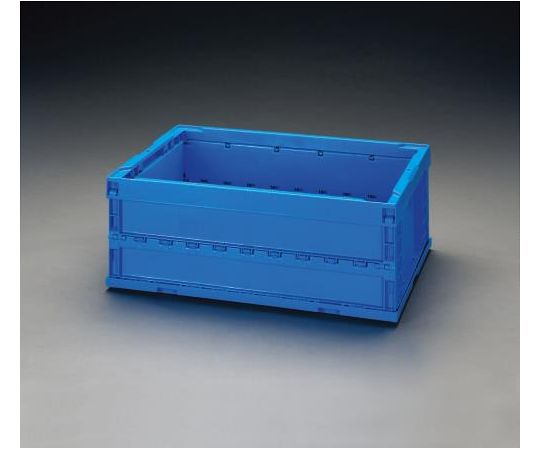 ●容量：57.1L●サイズ：外寸：649×439×249（H）mm　内寸：600×404×236（H）mm　有効内寸：600×402×228（H）mm●材質：ポリプロピレン●色：ブルー●圧縮荷重：11.97kN（1221kgf）●折りたたみ...