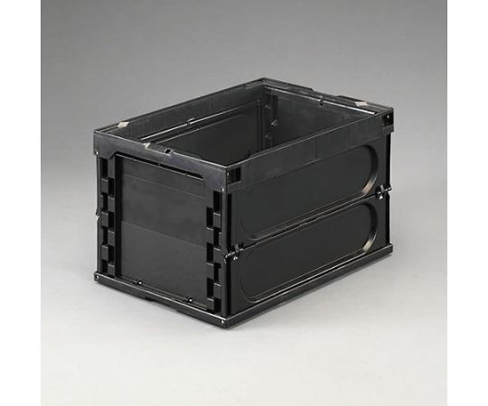 ●容量：50.6L●サイズ：外寸：530×366×322（H）mm　内寸：490×332×311（H）mm　有効内寸：490×331×304（H）mm●折りたたみ時全高：77mm●色：ブラック●材質：導電性ポリプロピレン●積み重ね可能●両短...