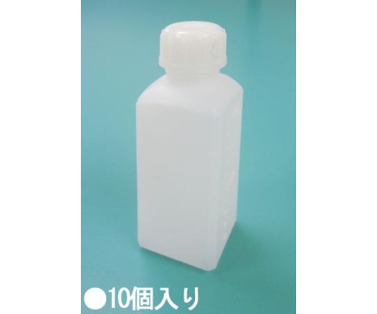 ●密閉性を重視していますので中栓を付けています。●正方形なので、隙間なく収納できます。●入数は10個入りです。●容量：100mL●サイズ：40×40×115mm●目盛間隔：10mL●フタ内径：17mm●材質：ポリエチレン●目盛付●中ぶた付●...