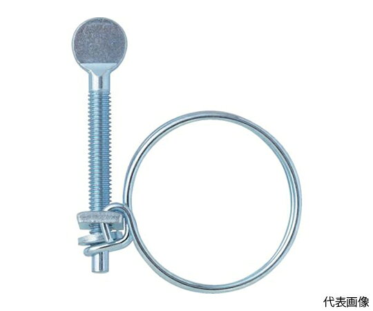 トラスコ中山 指ネジ式ワイヤバンド　締付径21〜25mm　（10個入） 1箱(10個入)●締め付けが簡単な指ねじ式です。●工場の一般ホース配管の締め付けバンド。●最大径（mm）：25●最小径（mm）：21●厚さ（mm）：1.8●締付トルク（...