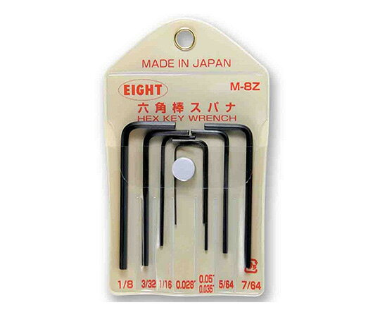 ●お買い得なマイクロサイズのセットです。●マイクロサイズ六角棒セット。●長年の実績と信頼できる品質です。●8本組●インチサイズ●日本製●パッケージサイズ：70×118mm●セット内容：0.028・0.035・0.05・1/16・5/64・7...