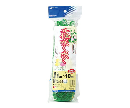 ●角目で張りやすく、繰り返し使える長持ちタイプです。●菜園の区切りや、動物の侵入防止、植物の倒状防止用。●菜園の区切りや、動物の侵入防止、植物の倒伏防止に最適です。●サイズ：1m×10m●色：グリーン●目合：12cm角目●材質1：ポリエチレン