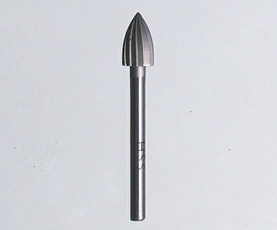 ●回転工具に取付け研削、研磨する精密金工ヤスリです。●金属の研削に。●外径(mm)：6●高さ(mm);10●軸径(mm)：3●材質：HSS●形状：トンガリ型●目形状：カッター目●最大許容回転数(min-1)：30,000