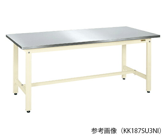 ●本体は角パイプ(構造用鋼管)を使用しているため非常に堅牢でしかもホコリが溜まりません。●座り作業用●カラー：アイボリー(脚部)●均等耐荷重：400kg●質量：53kg●外寸：W1800×D900×H740mm●天板サイズ：W1800×D9...
