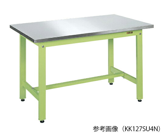●本体は角パイプ(構造用鋼管)を使用しているため非常に堅牢でしかもホコリが溜まりません。●座り作業用●カラー：グリーン(脚部)●均等耐荷重：400kg●質量：23kg●外寸：W900×D600×H740mm●天板サイズ：W900×D600m...