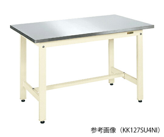 ●本体は角パイプ(構造用鋼管)を使用しているため非常に堅牢でしかもホコリが溜まりません。●座り作業用●カラー：アイボリー(脚部)●均等耐荷重：400kg●質量：53kg●外寸：W1800×D900×H740mm●天板サイズ：W1800×D9...