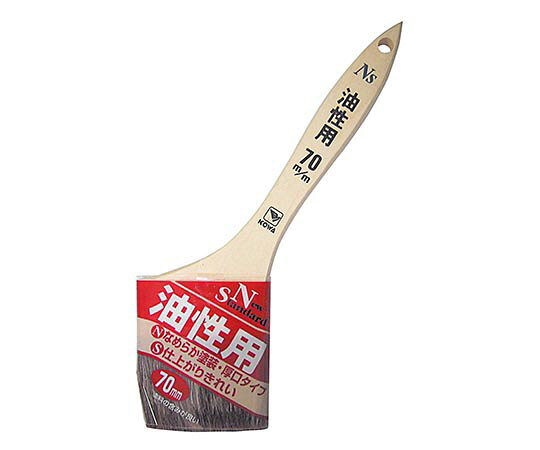 ●作業性の良い筋違金巻タイプ。●厚口なので塗料含みも良い。●毛の長さ：70mm●毛材：馬毛、化繊●用途：油性塗料用●原産国：中国