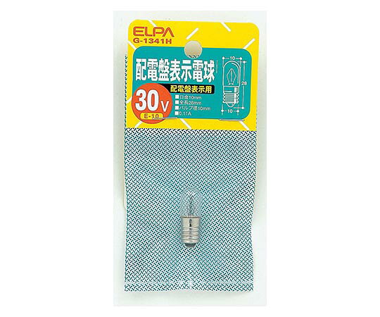 ●配電盤表示用●配電盤、関連装置などの信号用や表示灯として使用する電球です。●定格：電圧 30V ・消費電力 3.3W ・寿命：約2,000時間●本体サイズ：全長：28mm ・バルブ径：10mm ・口金：E10●入数：1個●カラー：クリア
