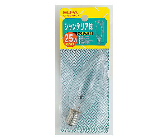 ●シャンデリアなどの装飾照明に適しています。●ガラス球の形状がローソクの炎形の電球。シャンデリア器具にはもちろん、電球の形やフィラメントの輝きを見せるブラケット、ペンダントにも使用できます。●定格：電圧 100/110V ・消費電力 25W...