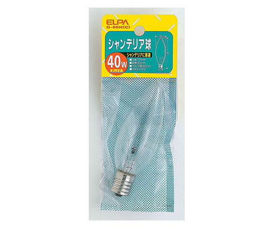 ●シャンデリアなどの装飾照明に適しています。●ガラス球の形状がローソクの炎形の電球。シャンデリア器具にはもちろん、電球の形やフィラメントの輝きを見せるブラケット、ペンダントにも使用できます。●定格：電圧 100/110V ・消費電力 40W...