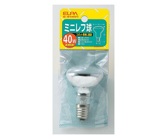 ●ミニレフ球●室内装飾照明、店舗ディスプレイなどに適しています。●小型タイプの反射形電球。スポットライトやスタンド、ディスプレイに適しています。●定格：電圧 110V ・消費電力 40W ・寿命：約1,000時間●本体サイズ：全長：68mm...