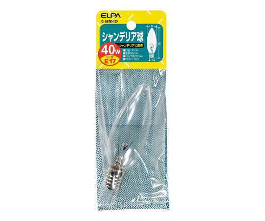●シャンデリアなどの装飾照明に適しています。●ガラス球の形状がローソクの炎形の電球。シャンデリア器具にはもちろん、電球の形やフィラメントの輝きを見せるブラケット、ペンダントにも使用できます。●定格：電圧 100/110V ・消費電力 40W...