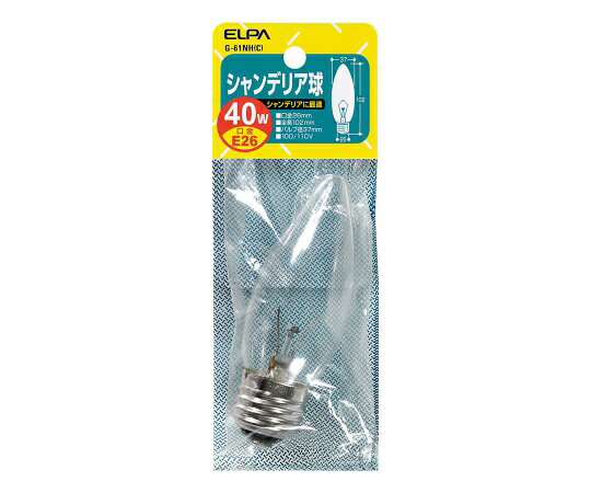 ●シャンデリアなどの装飾照明に適しています。●ガラス球の形状がローソクの炎形の電球。シャンデリア器具にはもちろん、電球の形やフィラメントの輝きを見せるブラケット、ペンダントにも使用できます。●定格：電圧 100/110V ・消費電力 40W...
