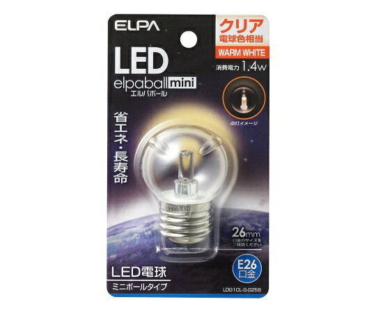 ●光源にはLEDを使用していますので、消費電力が少ない省エネタイプです。●交流電源：100V 50/60Hz共用●口金：E26●サイズ：全長61X外径40(mm)●質量：27g●定格入力電流：0.016A●定格消費電力：1.4W●設計寿命：...